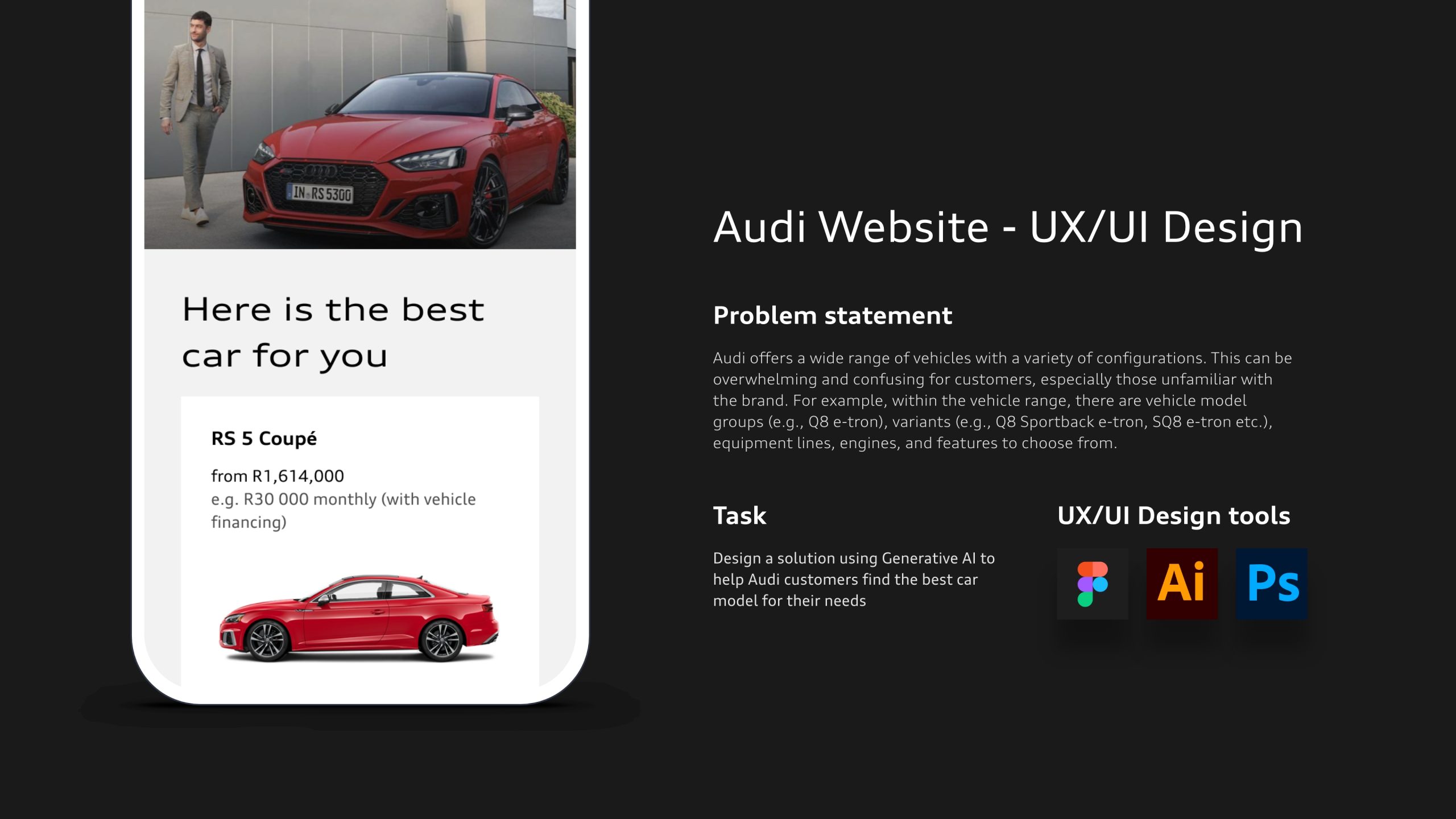 Audi Website UX/UI Design - Putuma Flash Konqana